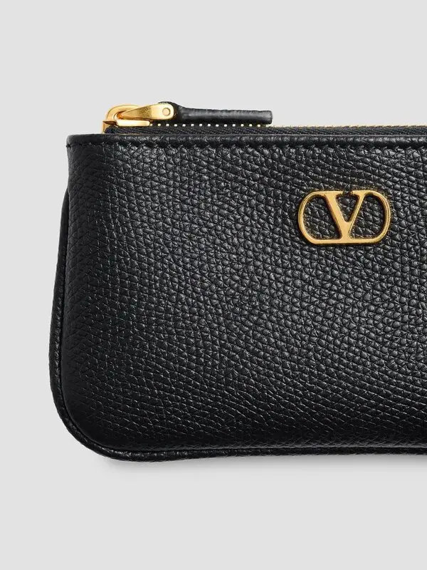 Valentino Garavani Grainy Calfskin Key Ring