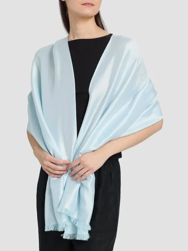 CAROLYN ROWAN ACCESSORIES Metallic Scarf - Blue