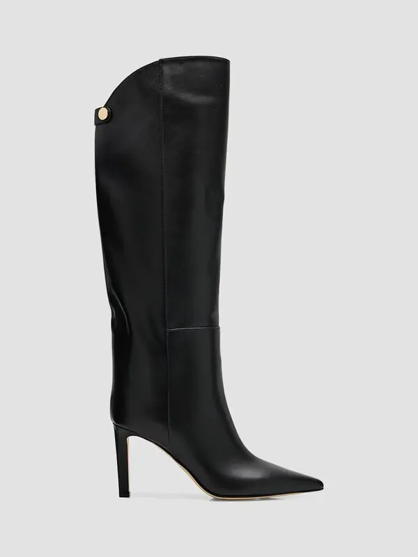 JIMMY CHOO Alizze 85mm Leather Knee-high Boots