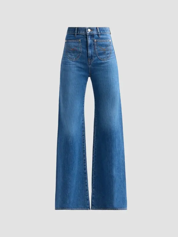 Veronica Beard Grant High-rise Wide-leg Jeans