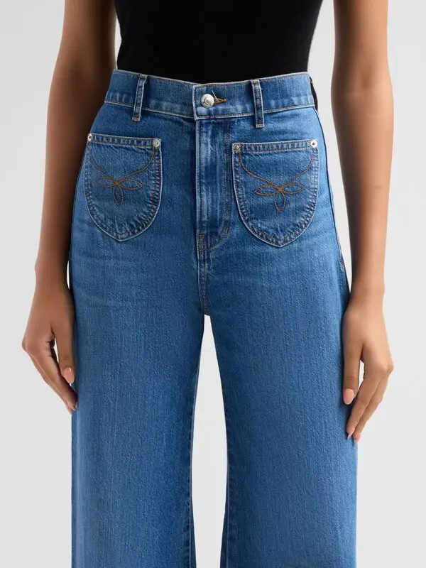 Veronica Beard Grant High-rise Wide-leg Jeans