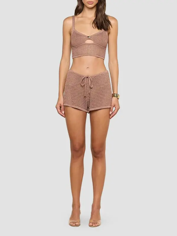 L'Agence Tracy Pointelle-knit Bralette
