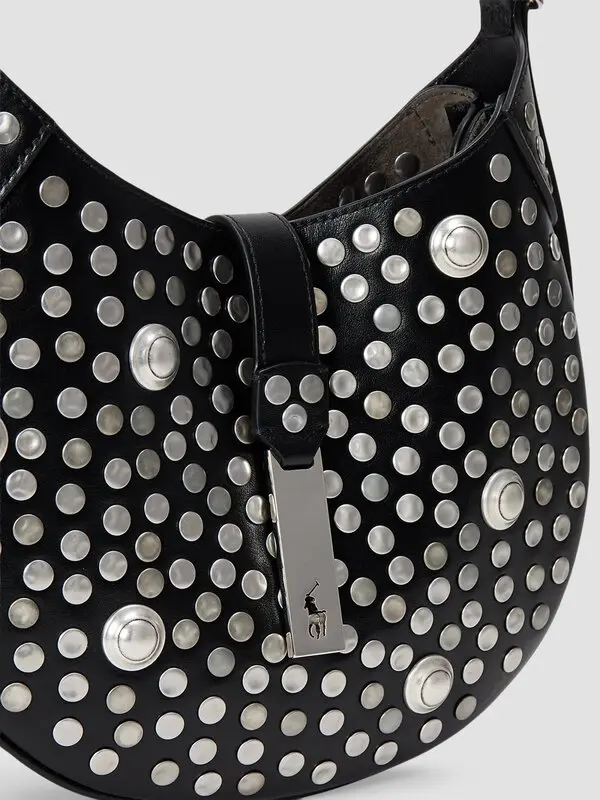 Polo Ralph Lauren Polo Id Stud Small Leather Shoulder Bag