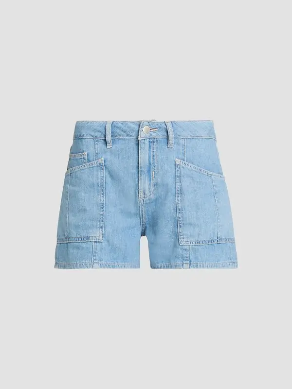 L'Agence Kyra Cotton High-rise Denim Shorts