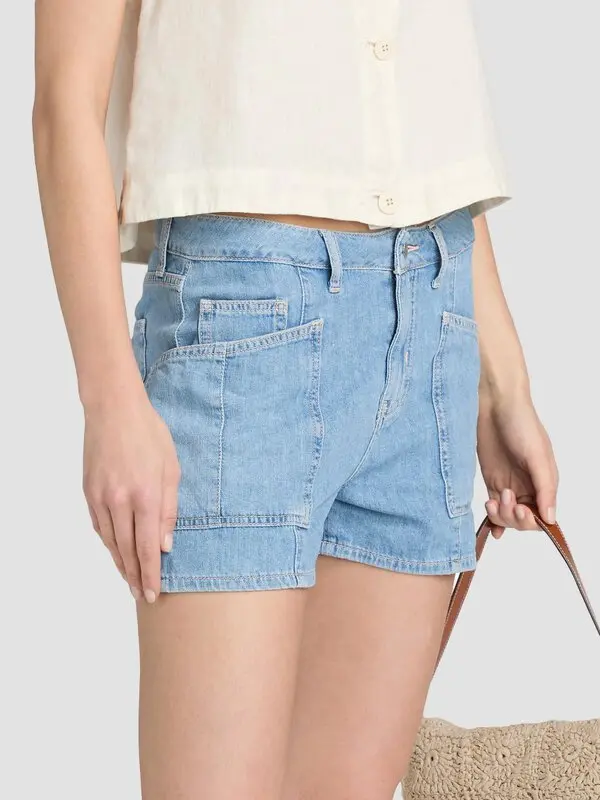 L'Agence Kyra Cotton High-rise Denim Shorts