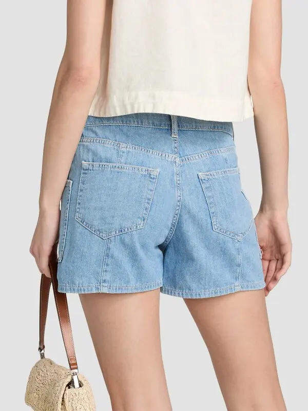 L'Agence Kyra Cotton High-rise Denim Shorts