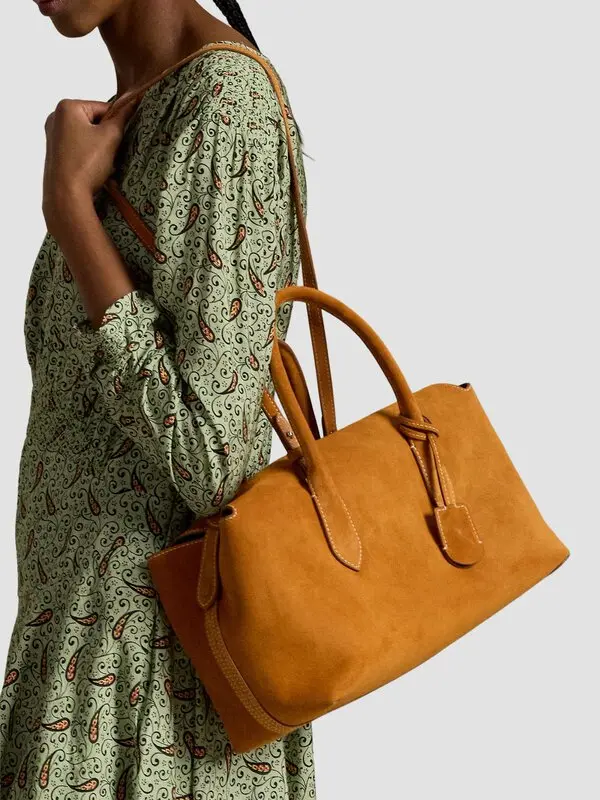 Polo Ralph Lauren Bellport Suede Top Handle Bag