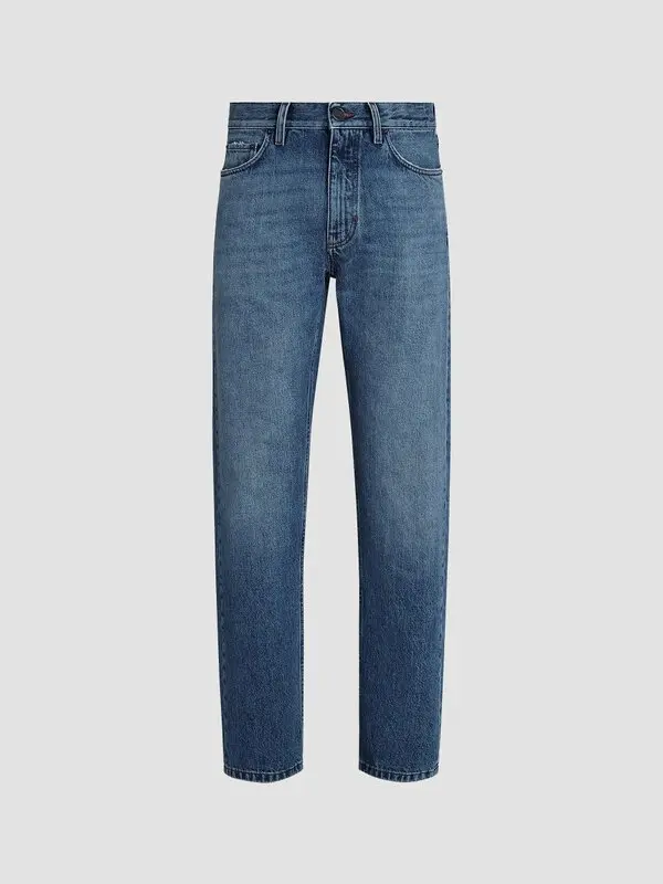 Zegna Stone-washed Cotton Roccia Jeans - Blue