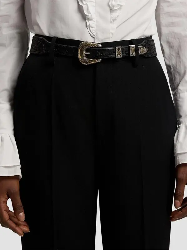 Ralph Lauren Tooled Leather Belt