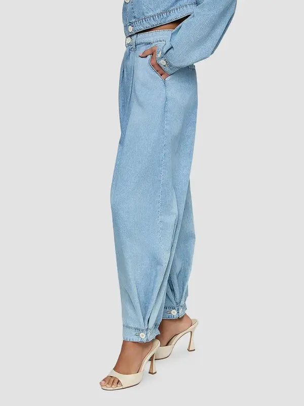 L'AGENCE Elias High-rise Convertible Wide-leg Jeans