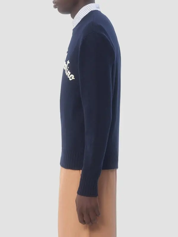 Valentino Garavani Wool Crewneck Sweater With Embroidery