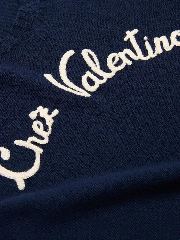 Valentino Garavani Wool Crewneck Sweater With Embroidery