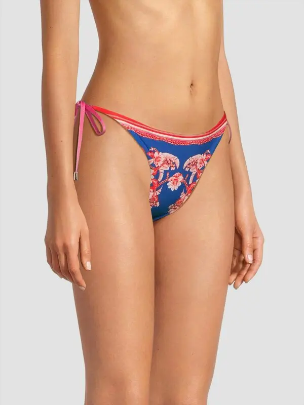 Farm Rio Floral Mixed Scarves Bikini Bottom