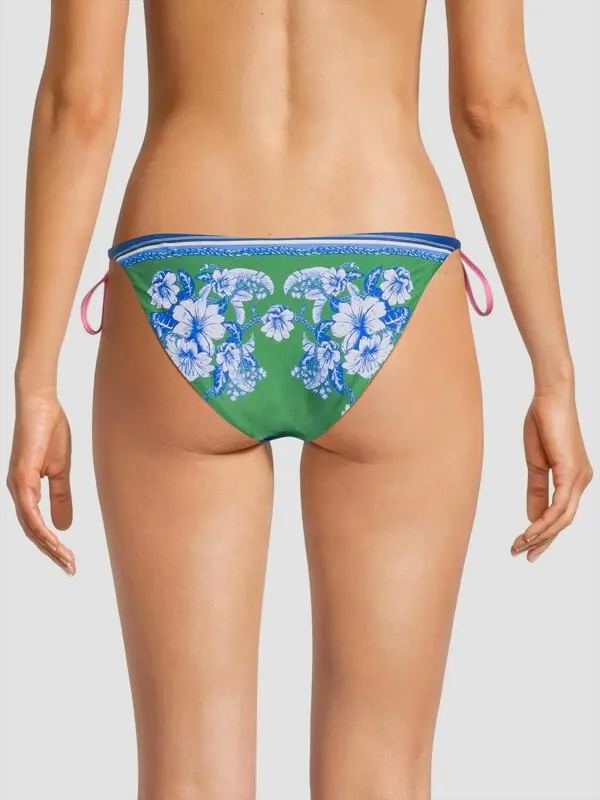 Farm Rio Floral Mixed Scarves Bikini Bottom