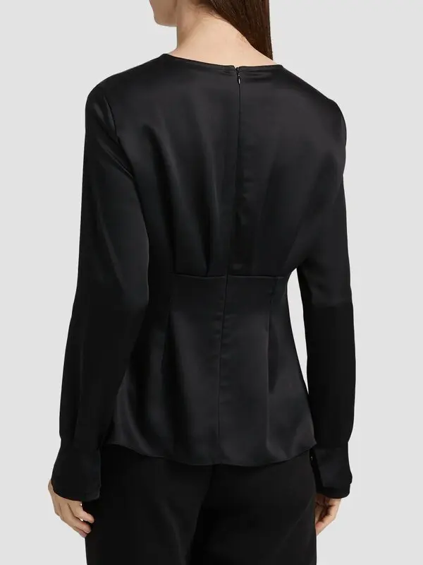 TOCCIN Lauren Twist V-neck Blouse