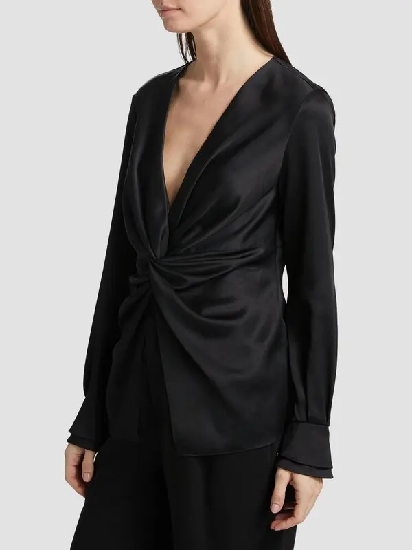 TOCCIN Lauren Twist V-neck Blouse