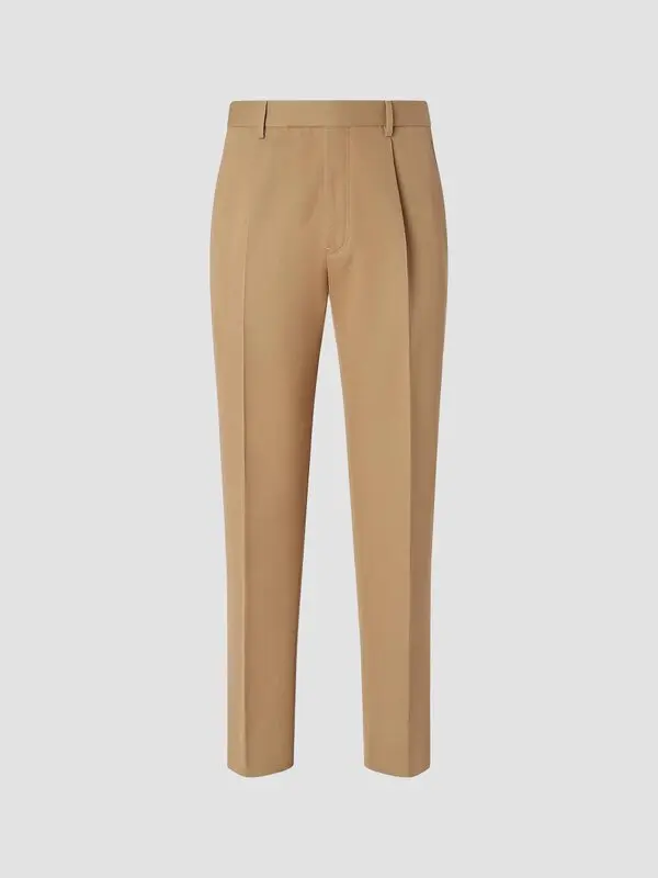 Zegna Cotton And Wool Pants - Beige
