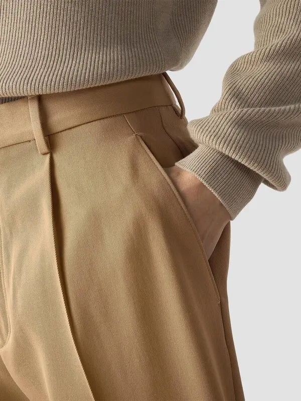 Zegna Cotton And Wool Pants - Beige
