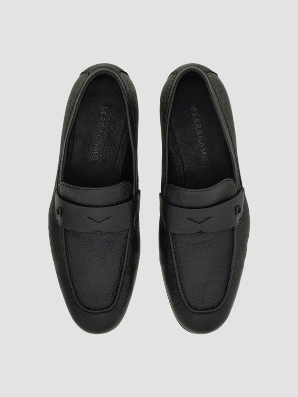 FERRAGAMO Leather Penny Loafers