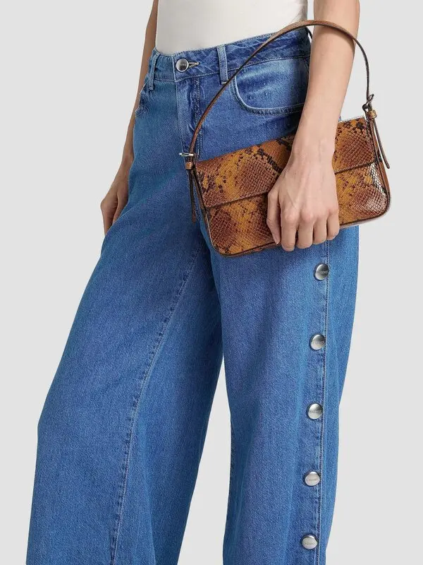 L'Agence Jennings Side-snap High-rise Wide-leg Jeans
