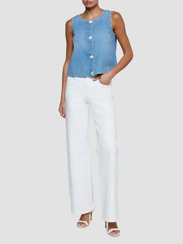 L'Agence Foster Denim Sleeveless Top