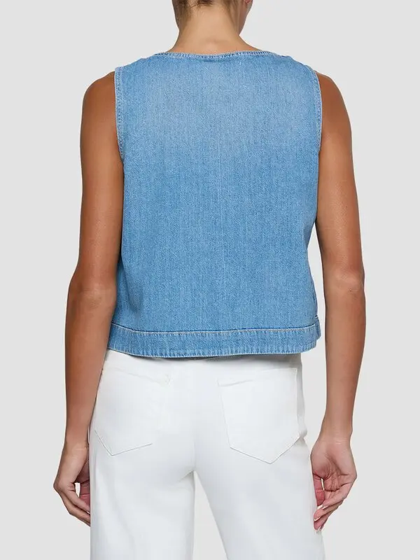 L'Agence Foster Denim Sleeveless Top