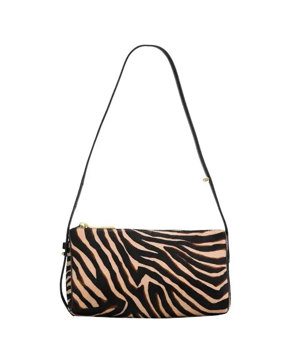 Veronica Beard Ziger Prism Calf Hair Shoulder Bag - Tan Multi