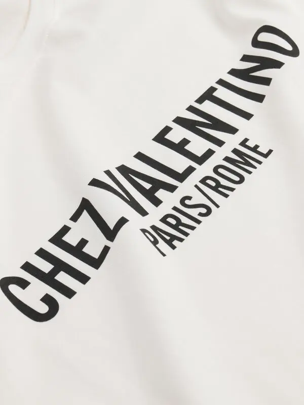 Valentino Garavani Cotton T-shirt With Chez Print