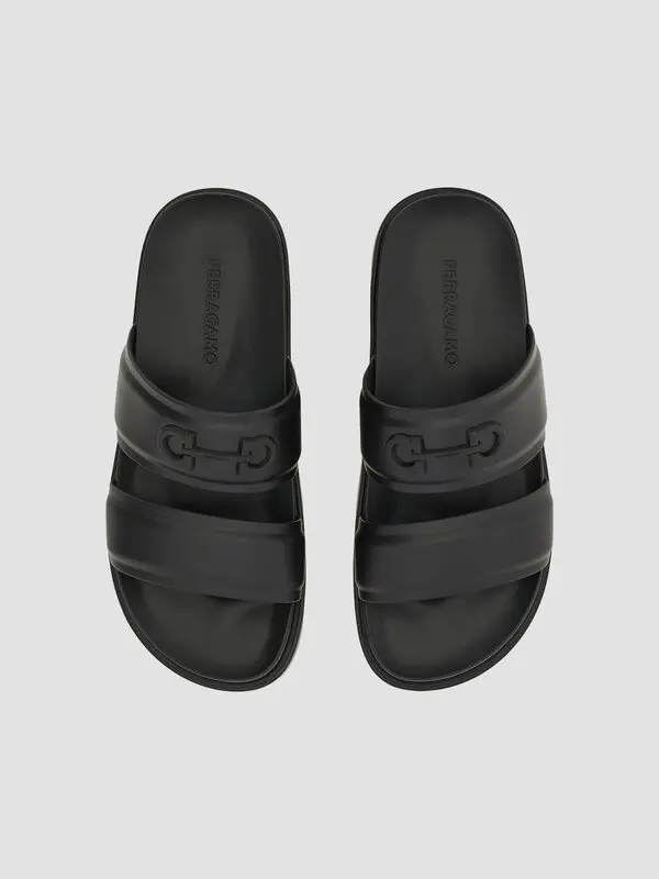 FERRAGAMO Saint Barth Double-strap Sandals - Nero