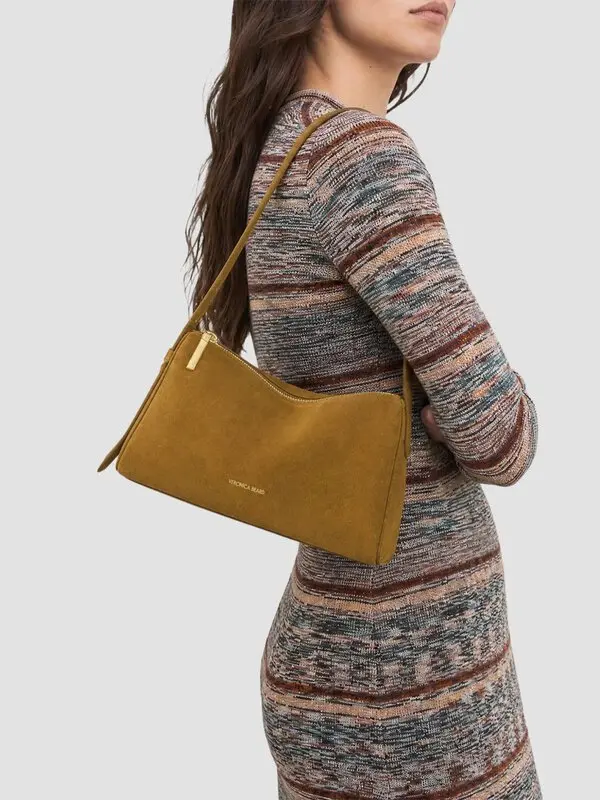 Veronica Beard Prism Suede Shoulder Bag - Acorn