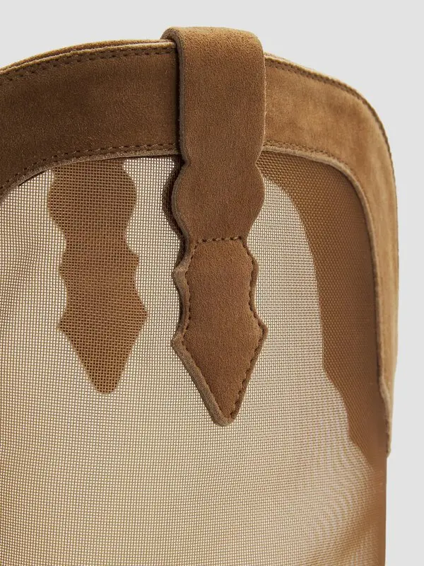 Partlow Gemma 55mm Suede & Mesh Cowboy Boots