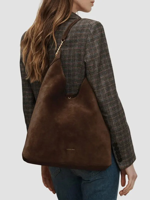 Veronica Beard Jour Suede Shoulder Bag
