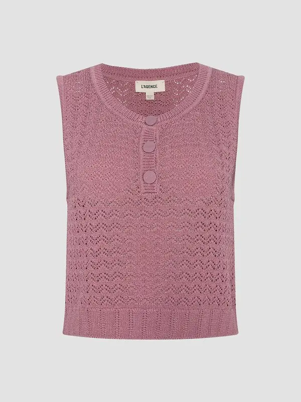 L'Agence Carven Pointelle-knit Tank