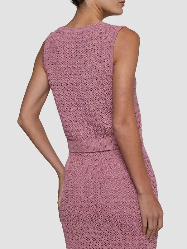 L'Agence Carven Pointelle-knit Tank