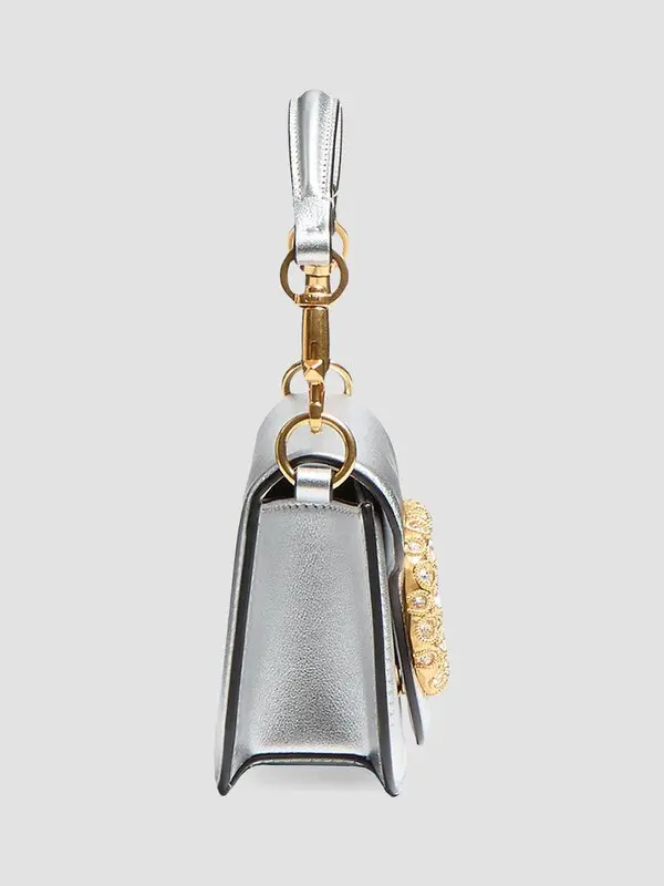 Valentino Garavani Locò Small Shoulder Bag In Laminated Calfskin