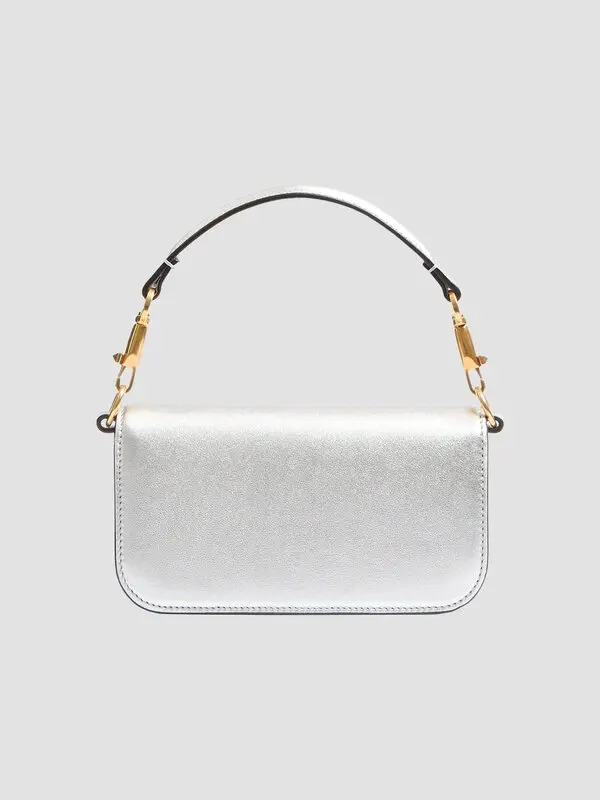 Valentino Garavani Locò Small Shoulder Bag In Laminated Calfskin