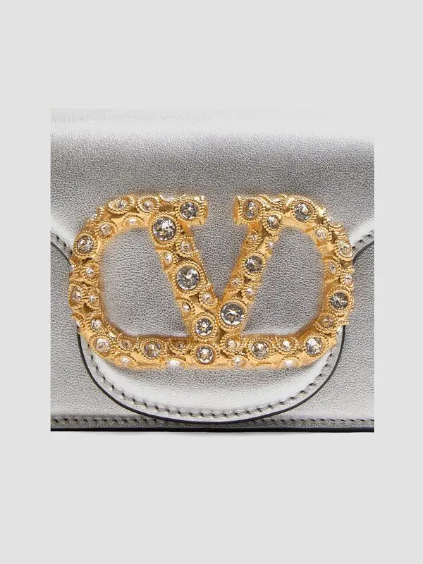 Valentino Garavani Locò Small Shoulder Bag In Laminated Calfskin