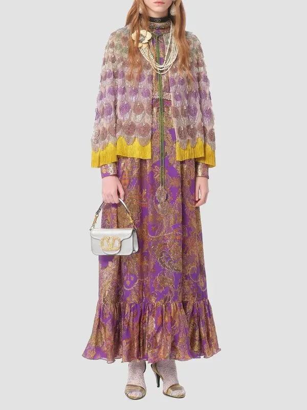 Valentino Garavani Locò Small Shoulder Bag In Laminated Calfskin