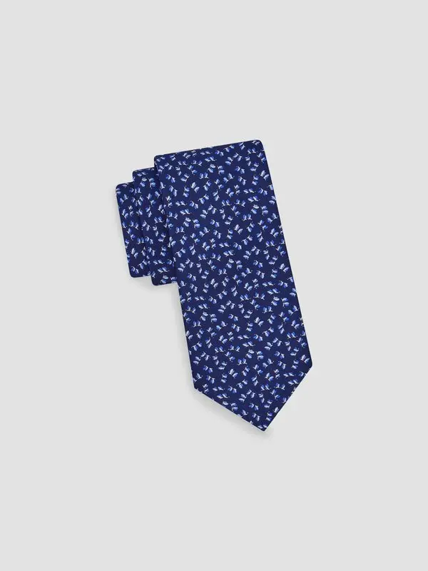 FERRAGAMO Dragonfly Print Silk Tie
