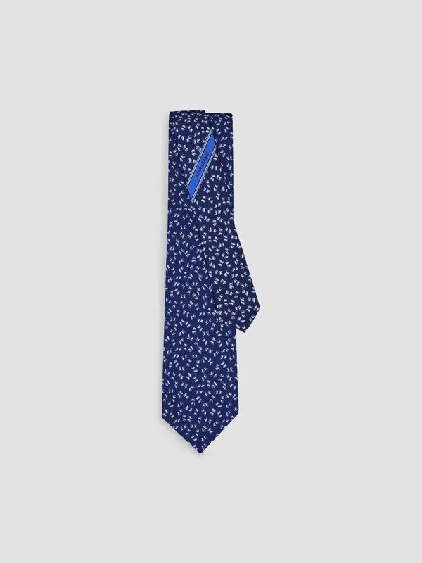 FERRAGAMO Dragonfly Print Silk Tie