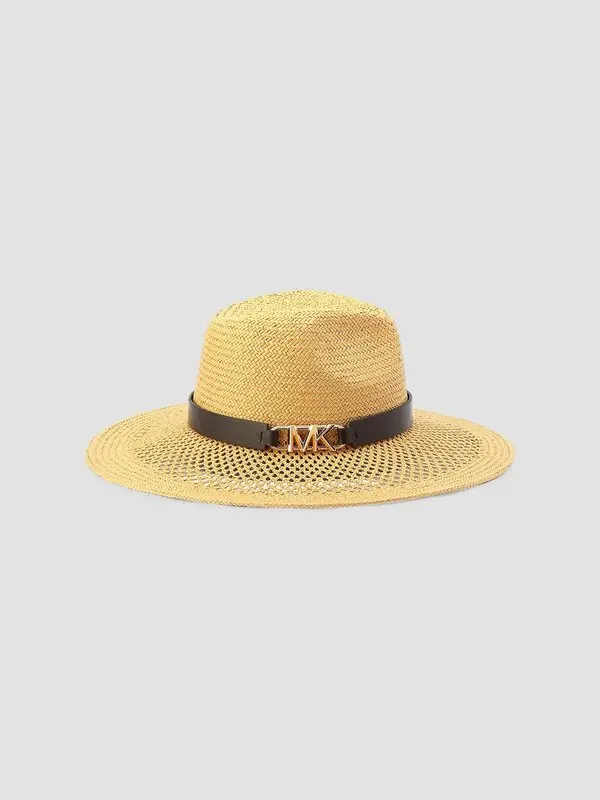 Michael Kors Open Weave Straw Fedora