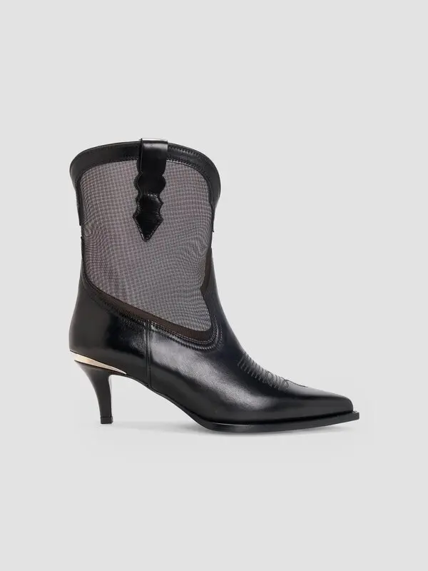Partlow Rylie 60mm Leather & Mesh Boots