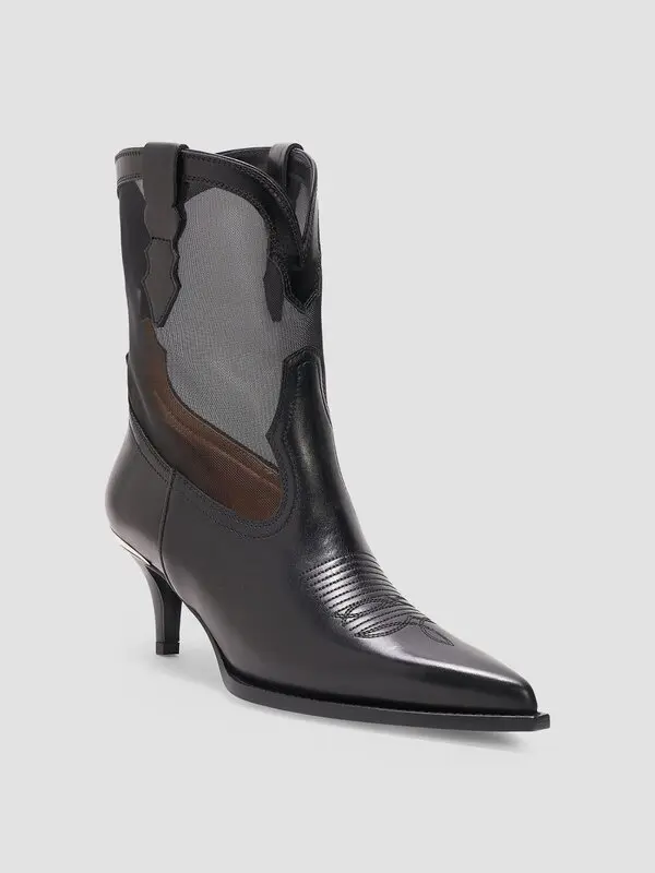 Partlow Rylie 60mm Leather & Mesh Boots