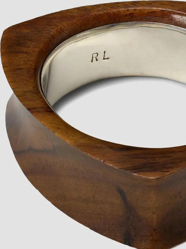 Ralph Lauren Brass & Wood-triade Cuff Bangle