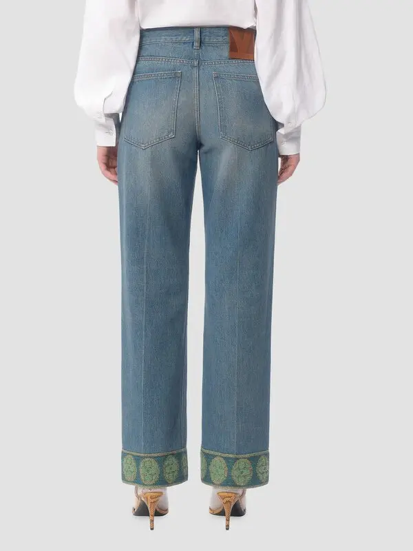 Valentino Garavani Trousers With Jacquard Trims