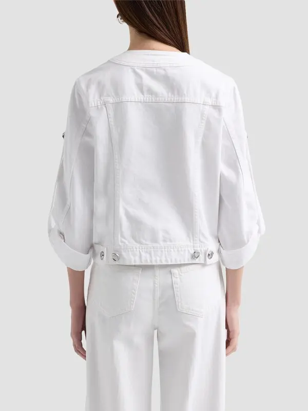L'Agence Anouk Denim Collarless Jacket
