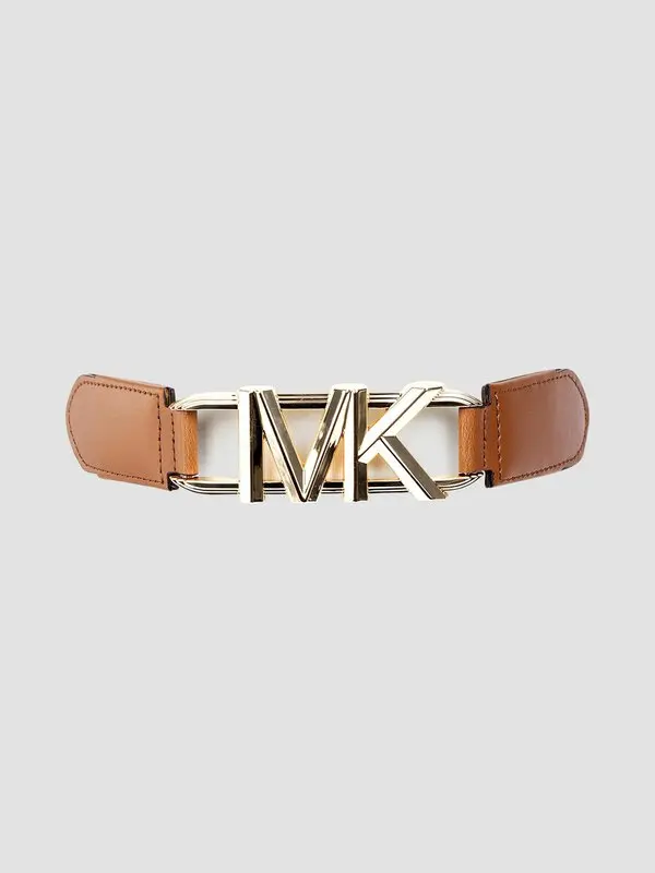 Michael Kors Mk Logo Stretch Straw Belt