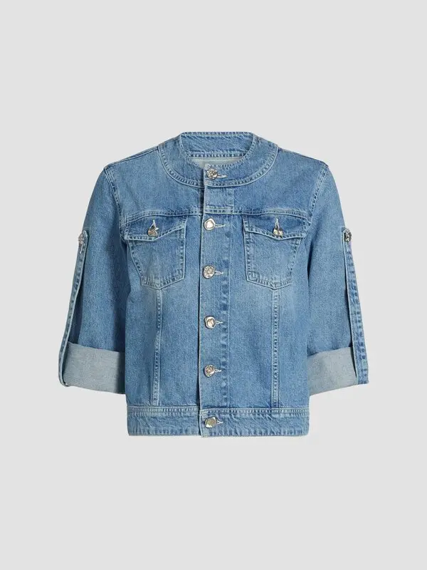 L'Agence Anouk Denim Button-front Jacket