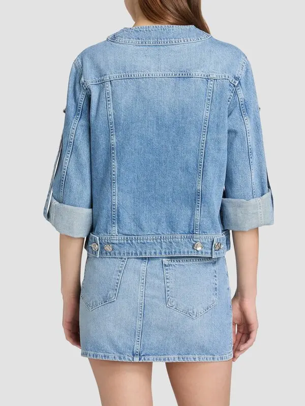 L'Agence Anouk Denim Button-front Jacket