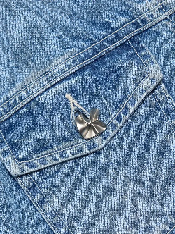 L'Agence Anouk Denim Button-front Jacket